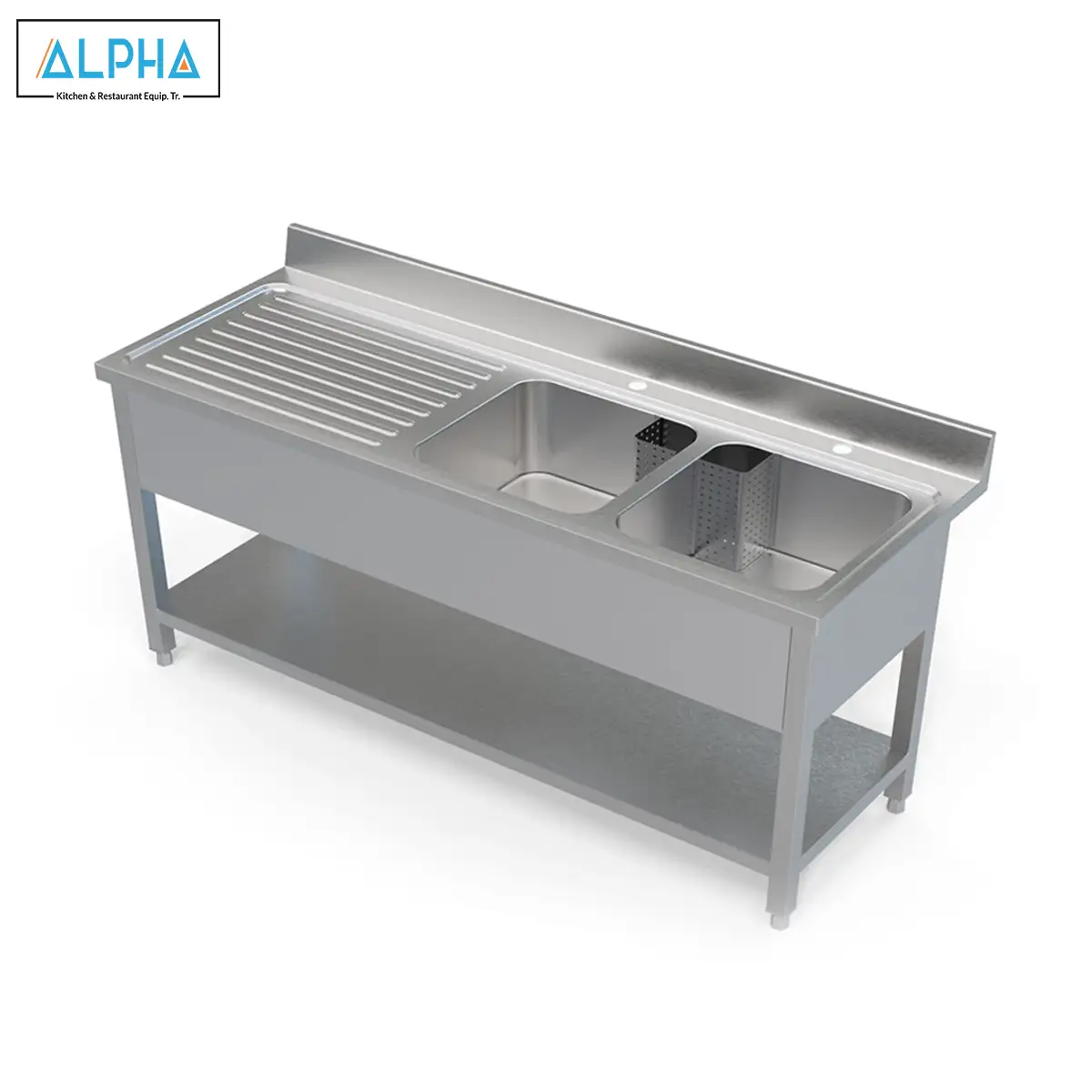 Double Bowl Sink 180 | Sinks | Alpha Kitchen