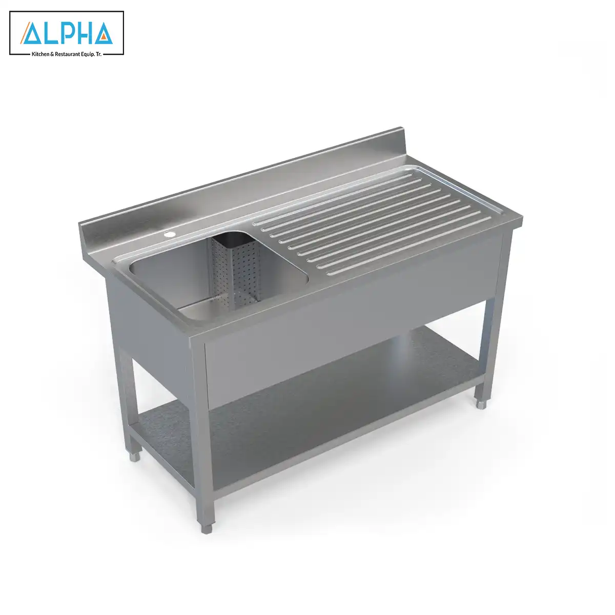 Sink Single & Drain120x70 | Alpha Kitchen Factory