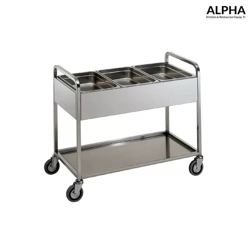 GN Trolley | Stainless Steel Service Trolleys | Alpha Kitchen