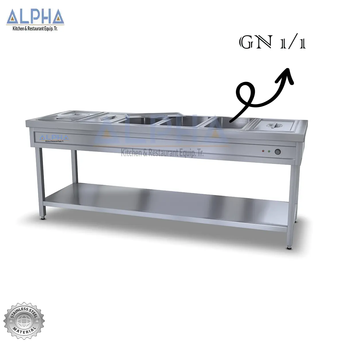 Bain Marie 6 GN | Alpha Kitchen Factory