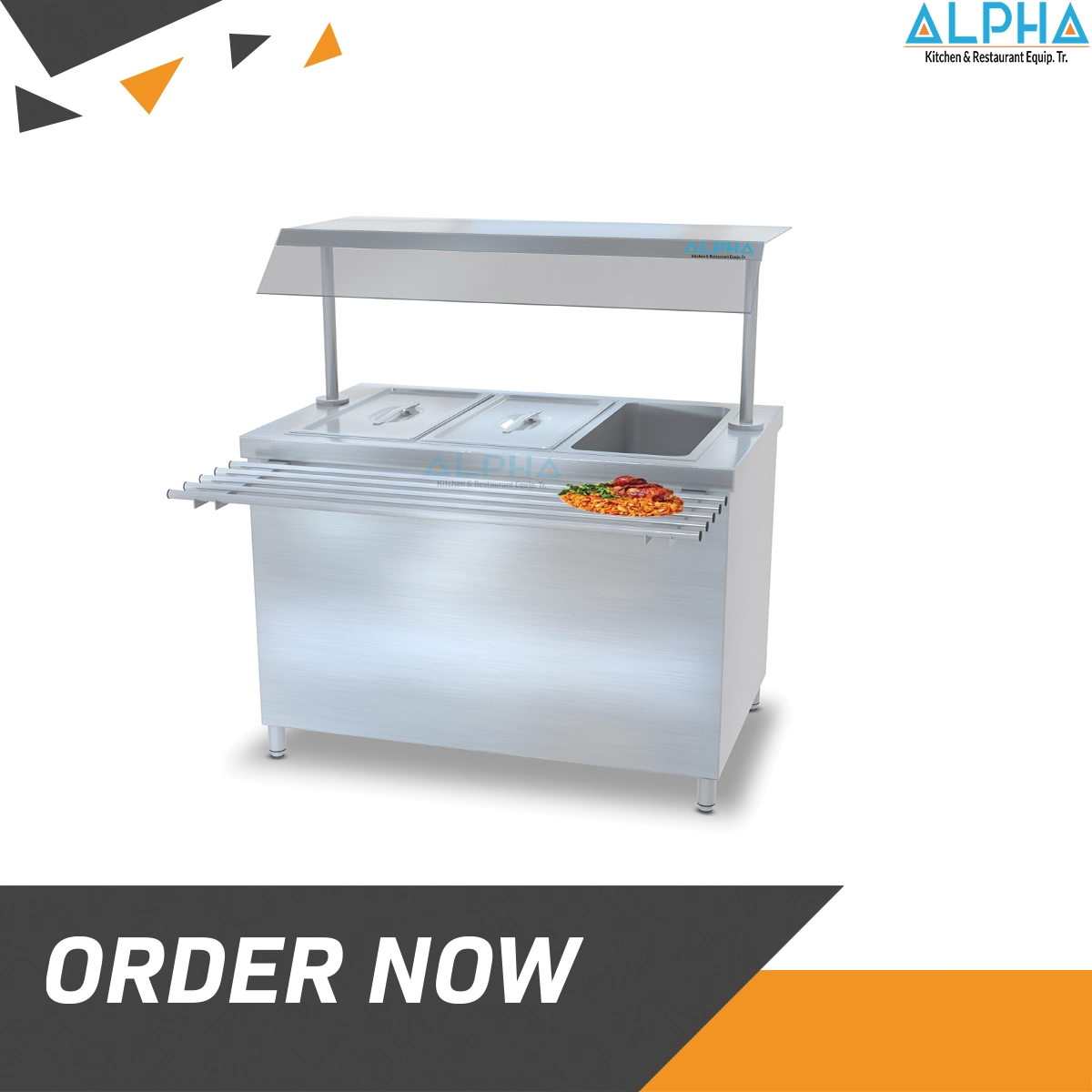 Bain Marie Counter 3 GN 1/1 Alpha Kitchen Factory