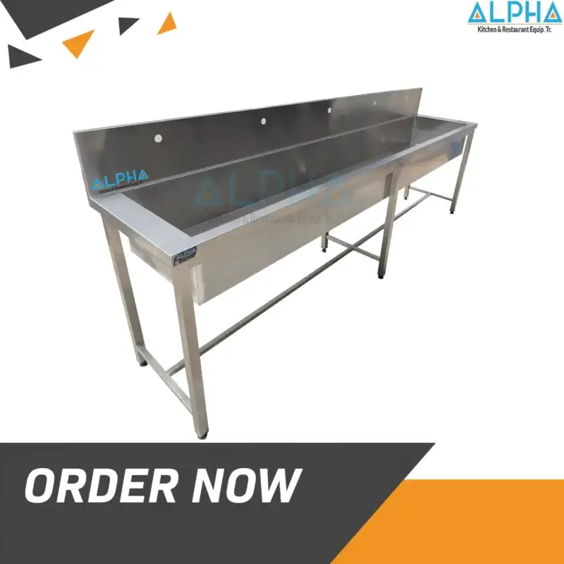 Stainless Steel Washing Sink Alpha Kitchen Equipment